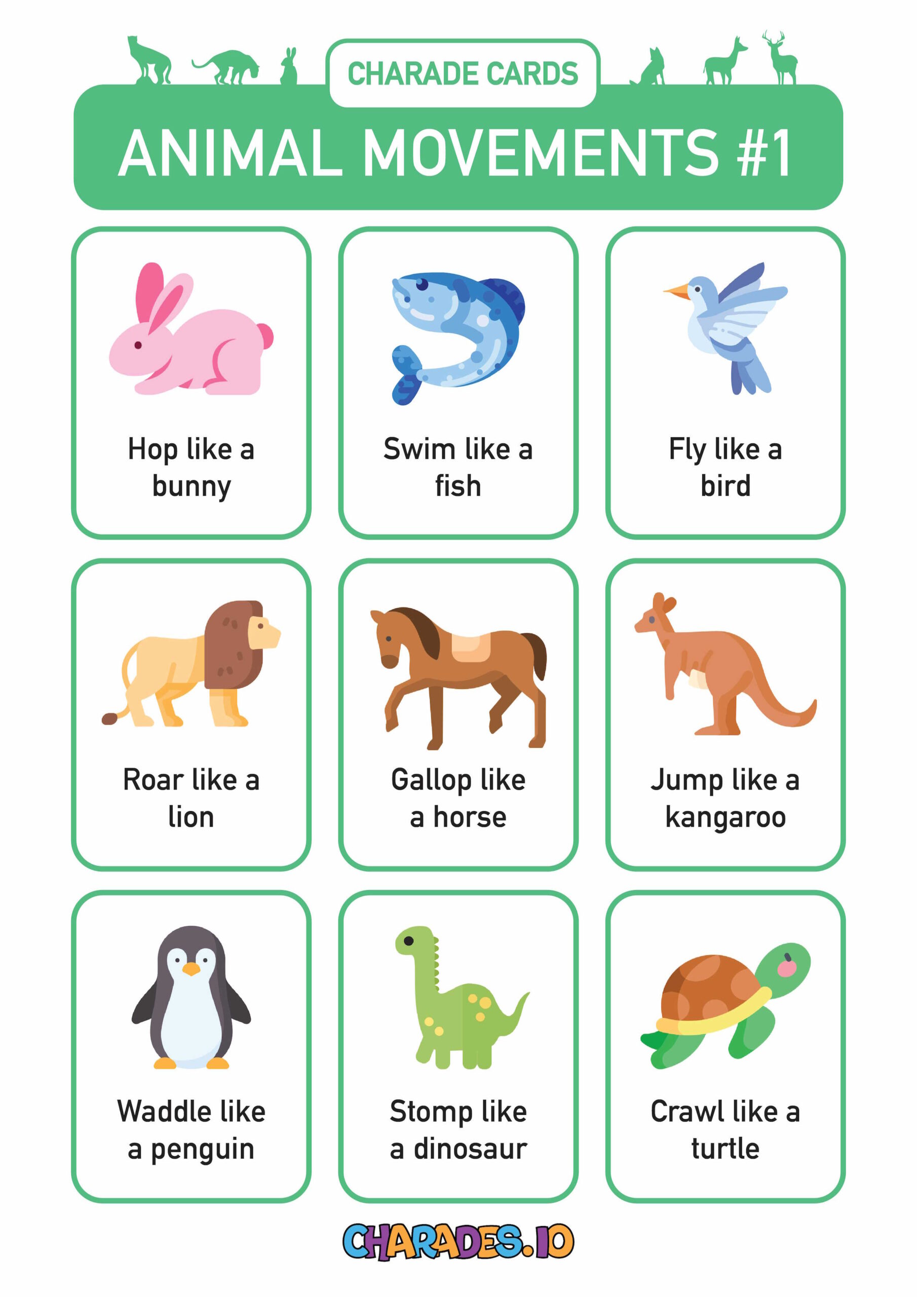 10 Free Printable Charades Cards – Download & Play Instantly! - Charades
