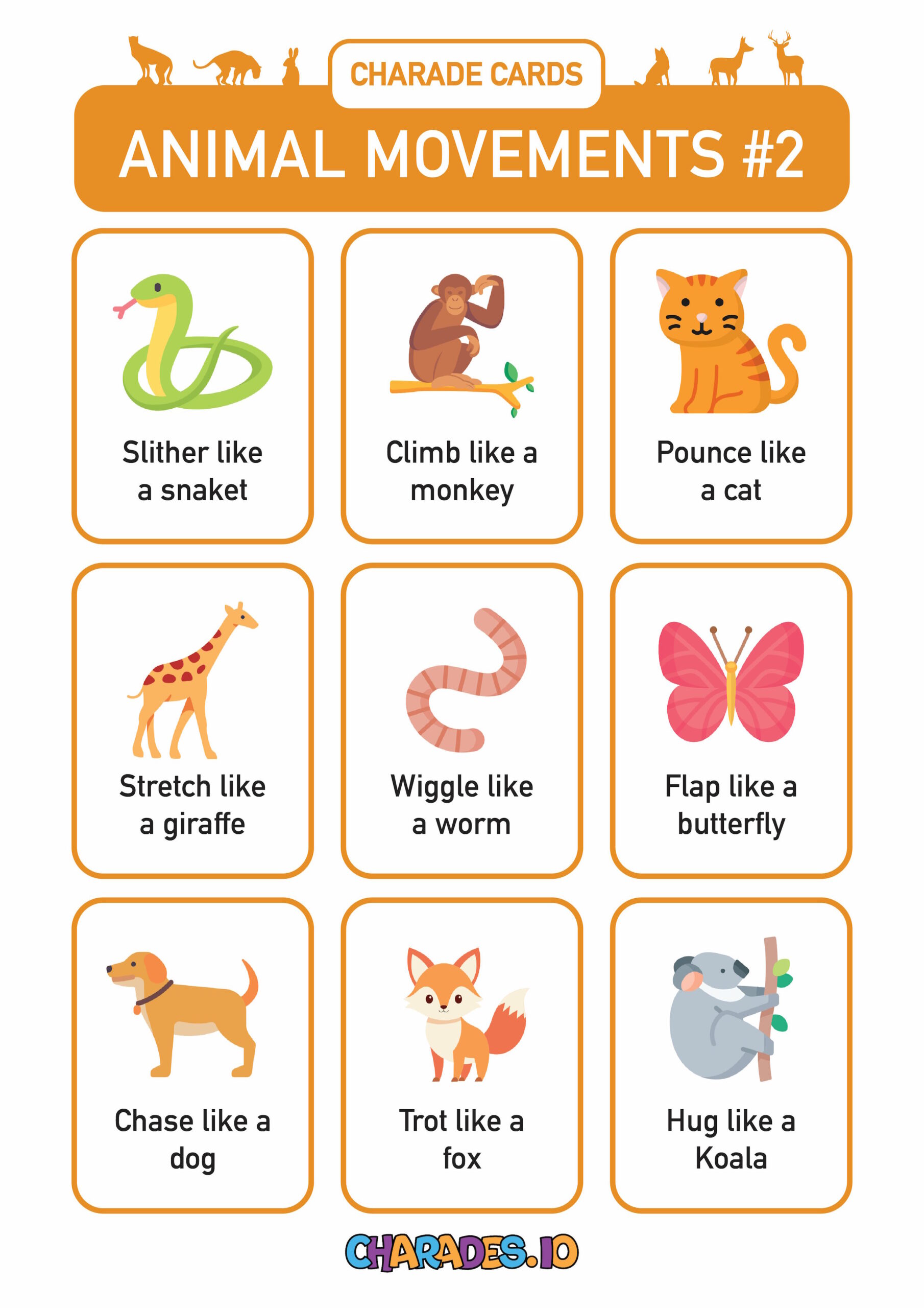 10 Free Printable Charades Cards – Download & Play Instantly! - Charades