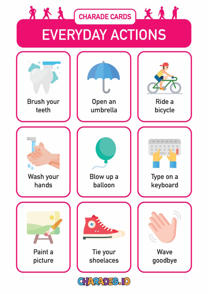 10 Free Printable Charades Cards – Download & Play Instantly! - Charades