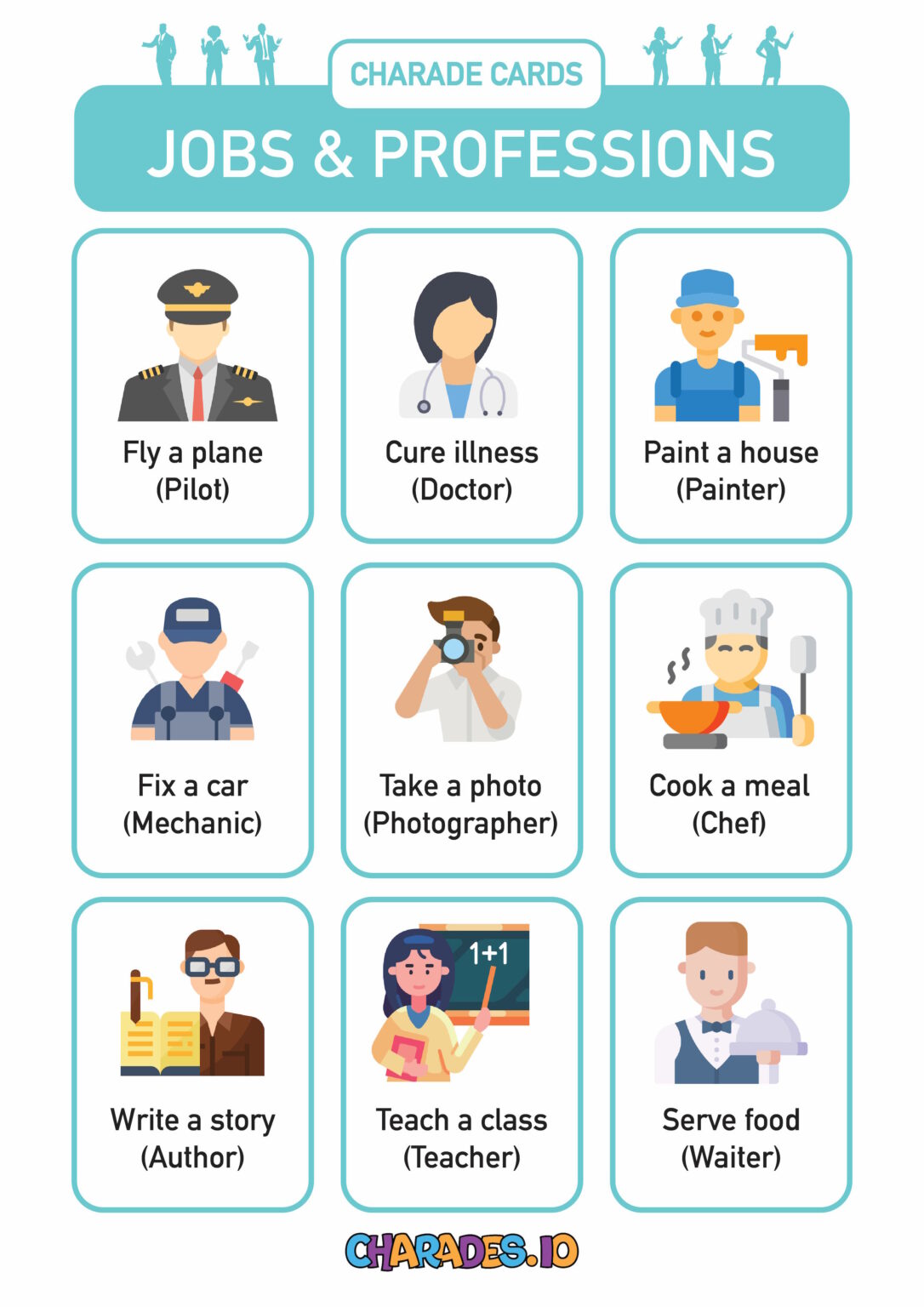 10 Free Printable Charades Cards – Download & Play Instantly! - Charades