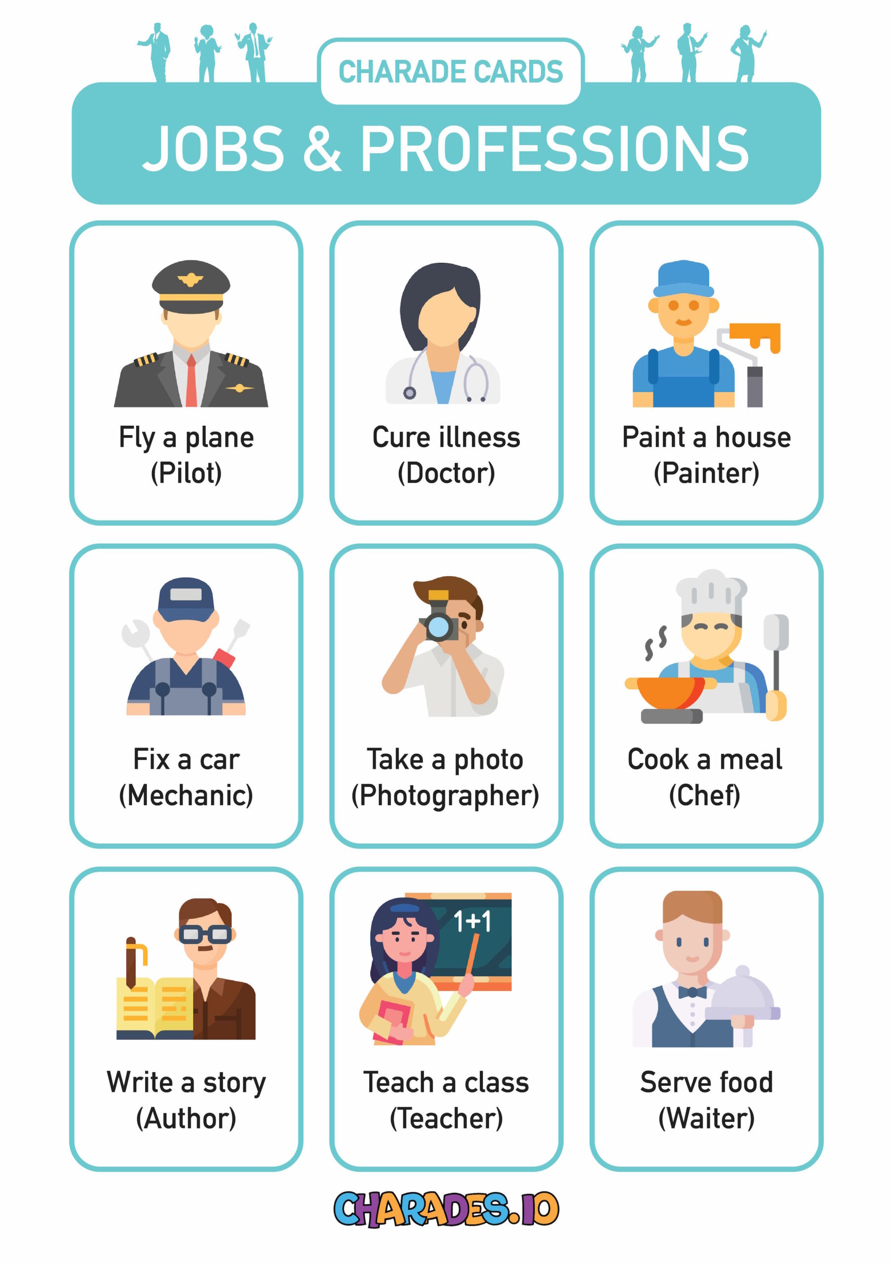 10 Free Printable Charades Cards – Download & Play Instantly! - Charades