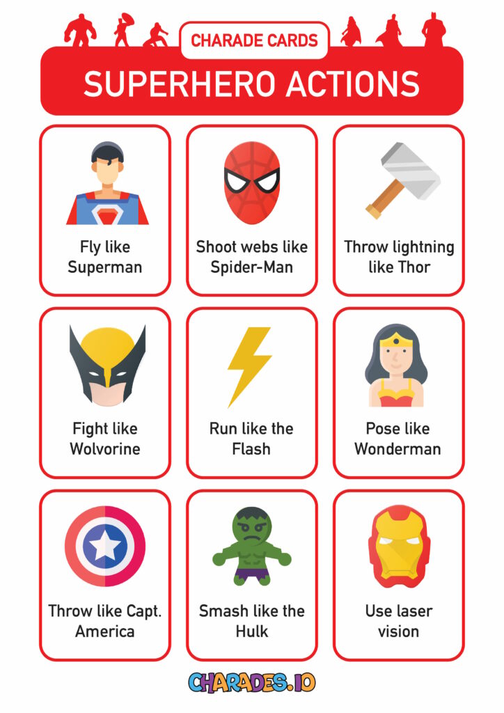 10 Free Printable Charades Cards – Download & Play Instantly! - Charades